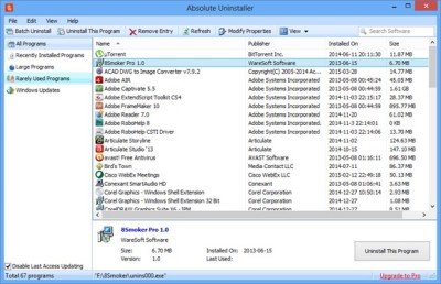 Absolute Uninstaller: Uninstall unwanted programs