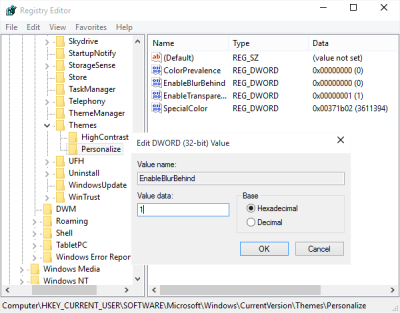 Remove Transparency, Enable Blur in Start Menu of Windows 11