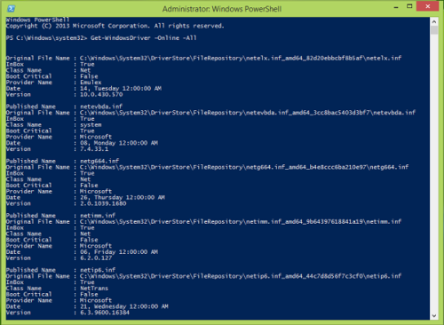 How To Get Windows Installed Driver List Using Powershell
