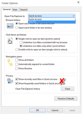 Disable or Enable or Quick Access in Windows 11 File Explorer