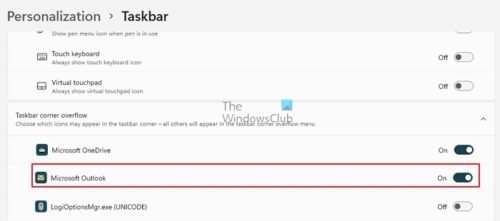 Restore missing Envelope icon of Outlook in Taskbar notification area