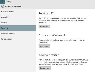How to Roll back or Go back from Windows 11 to Windows 10