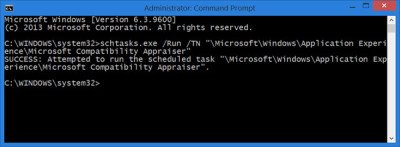 How to manually run Windows 10 Compatibility Appraiser