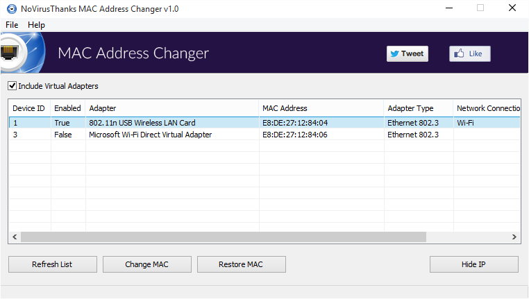 Free MAC Address Changer Tools for Windows 11