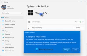 Delete or Enable Retail Demo mode in Windows 11/10