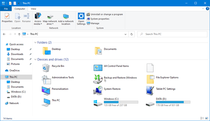 System Folders Customizer: Add special folders to Windows Explorer