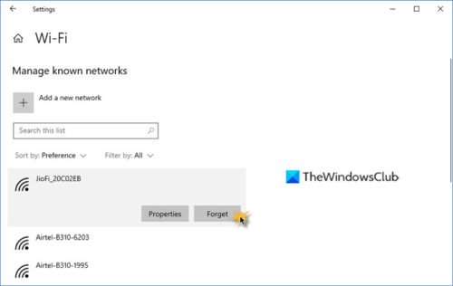 Forget Wireless Network Profiles in Windows 11/10 Forget Wireless Network Profiles in Windows 11/10