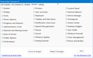 System Folders Customizer: Add special folders to Windows Explorer