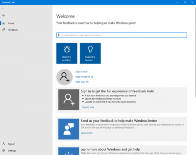 Report Problem or Send Feedback about Windows 11 to Microsoft