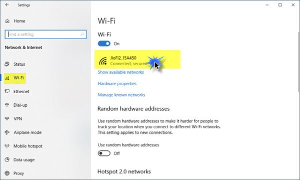 How to set Metered Connections in Windows 11