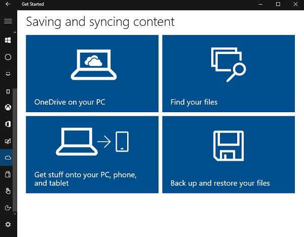 Get Started app of Windows 10 - Learn Windows 10