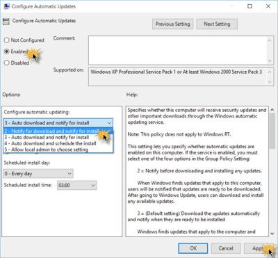 Make Windows 11 notify you before downloading Updates