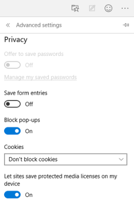 Let sites save protected Media Licenses on my device