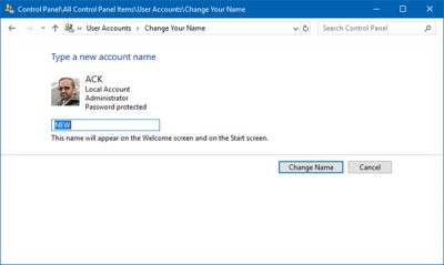 Change Microsoft Account User Name in Windows 11
