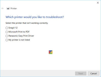 Run Printer Troubleshooter to fix printer problems in Windows 11/10