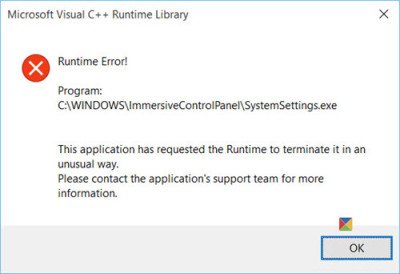 This application has requested the Runtime to terminate it