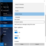 Change Outlook app Sync Settings in Windows 11