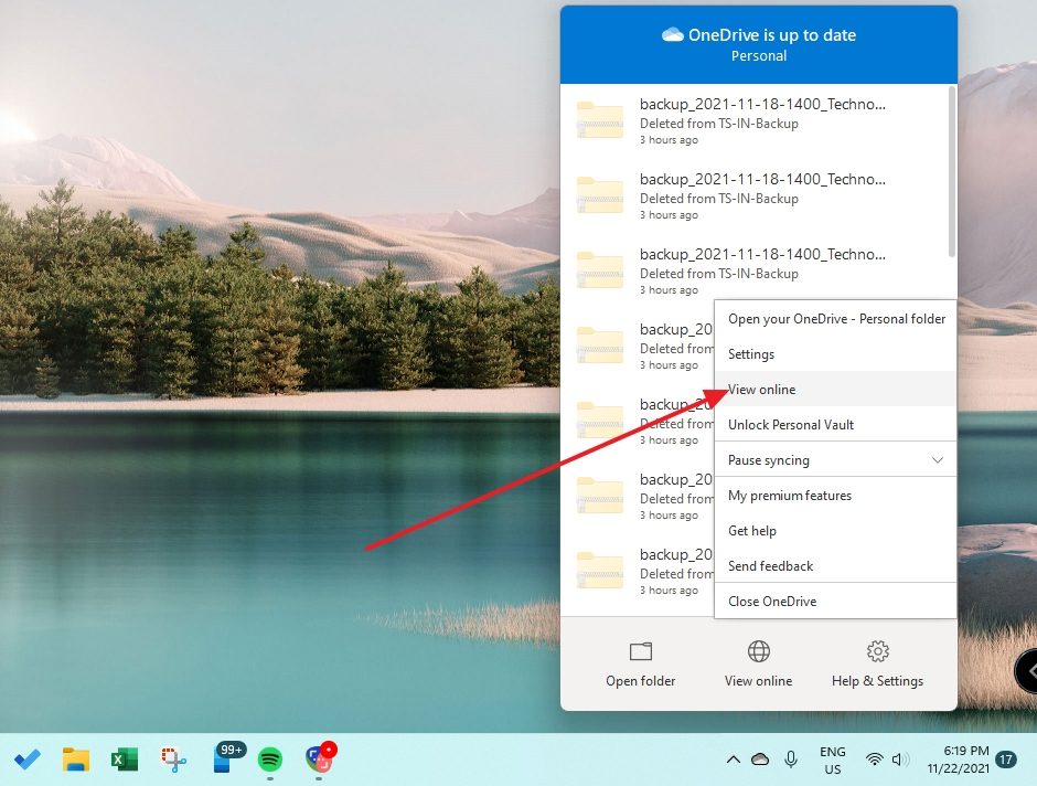 Recover deleted OneDrive files in Windows 11/10