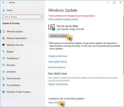 How to check for updates in Windows 11/10