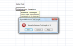 How to add Error Messages in Excel
