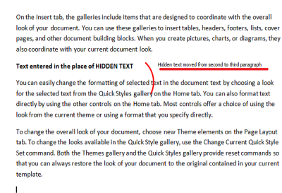How to Show and Hide Text in Word