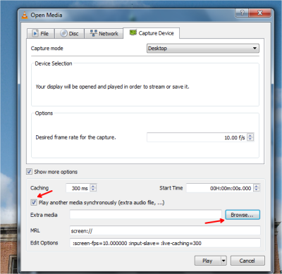 How to record Desktop Screen using VLC Player on Windows PC