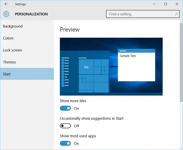 Show more Tiles on Start Menu in Windows 10 Show more Tiles on Start Menu in Windows 10