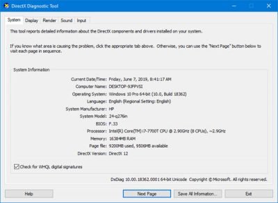 DirectX Errors when downloading, installing, upgrading, updating, running
