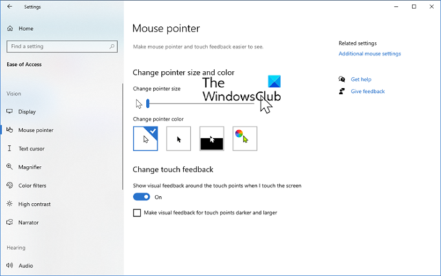 Change Mouse Cursor Thickness in Windows 11/10