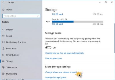 Change the default location of User folders in Windows 11