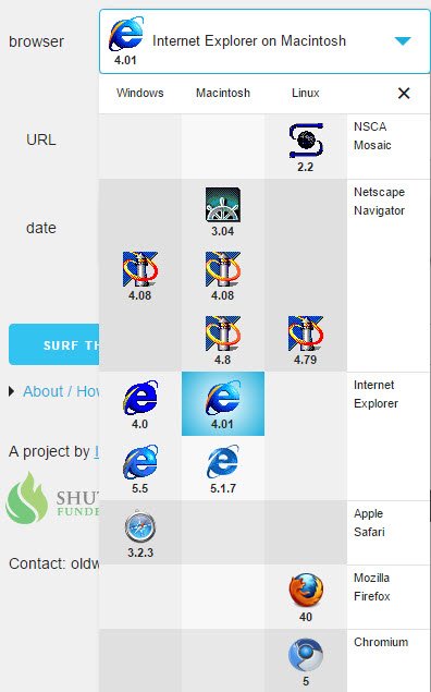 Surf the Internet from its early days with OldWeb.today