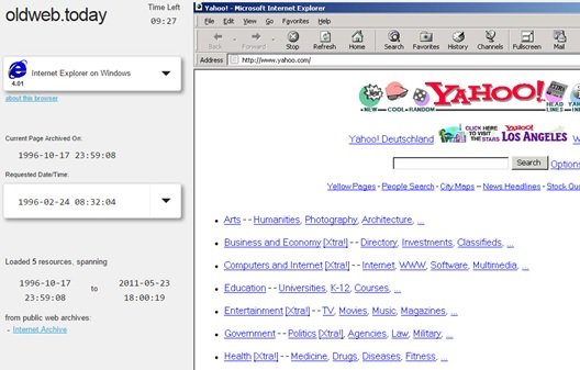 Surf the Internet from its early days with OldWeb.today