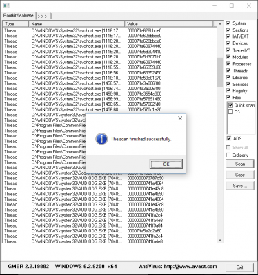 GMER Rootkit Detector and Remover for Windows 10 PC
