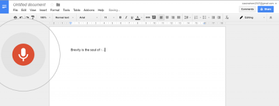 Type a document in Google Docs using Voice Typing Feature