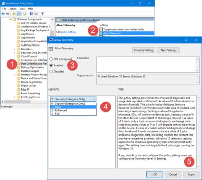 Manage Telemetry and Data Collection settings in Windows 11/10