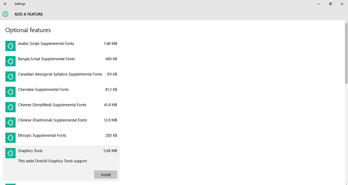 How to install Graphics Tools in Windows 11