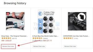 How to view, manage, clear Amazon Browsing History