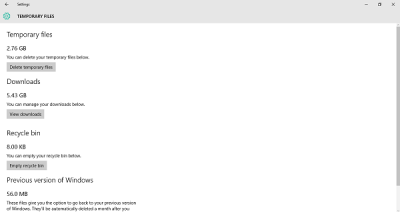 How to manage Disk Space using Storage Sense in Windows 10