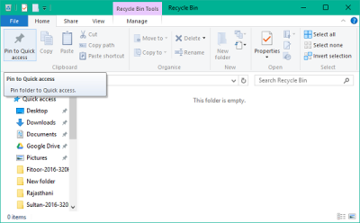 How to Pin Recycle Bin to Quick Access in Windows 11/10