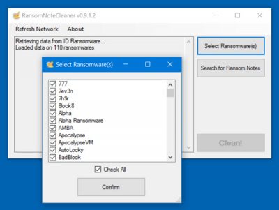 RansomNoteCleaner removes Ransomware Notes & residual junk