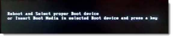Reboot and Select proper Boot device error message on Windows Reboot and Select proper Boot device error message on Windows