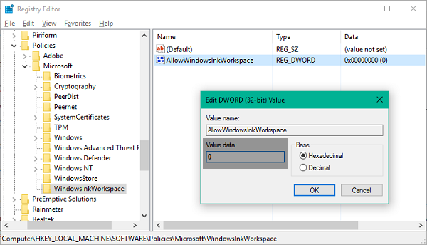 How to disable Windows Ink Workspace in Windows 11/10 How to disable Windows Ink Workspace in Windows 11/10