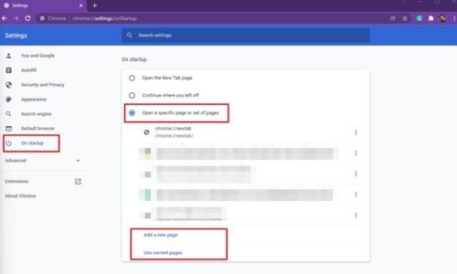 Open Websites in multiple Tabs automatically on Browser startup