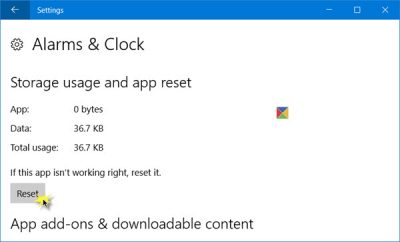 Reset or Repair Microsoft Store apps via Windows Settings