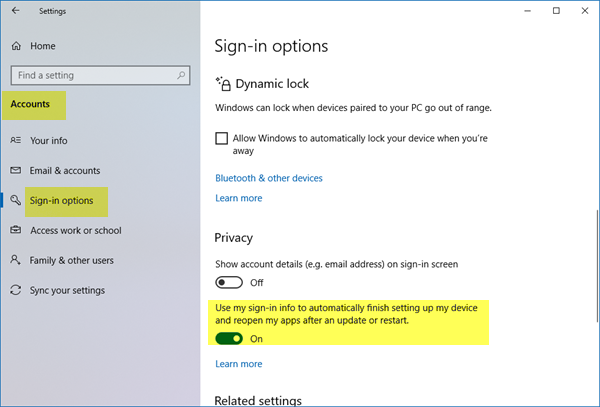 How to enable Auto login after Windows Update in Windows 11