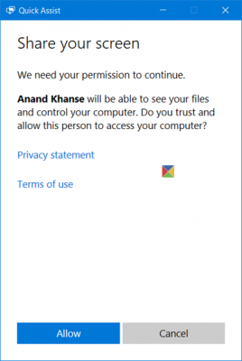 How to use Quick Assist in Windows 11 to give or take Support
