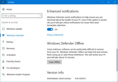 Perform Windows Defender Offline Scan at boot time in Windows 11/10