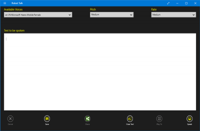 Robot Talk lets you convert text to speech and save them