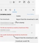Windows SmartScreen filter warning messages explained