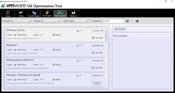 VMware OS Optimization Tool: Optimize Windows in Virtual environment